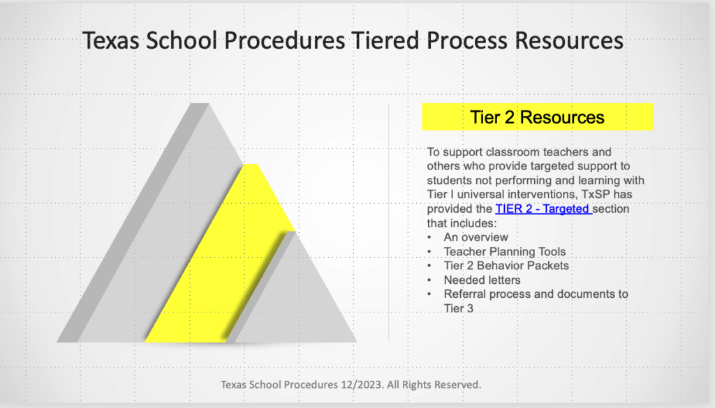 Time to Review the MTSS Process - Texas School Procedures